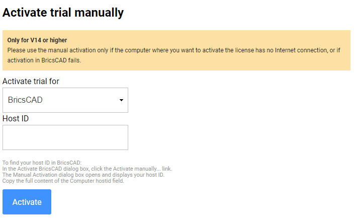Trial: offline (manual) activation - BricsCAD Lite & Pro | Bricsys Help ...
