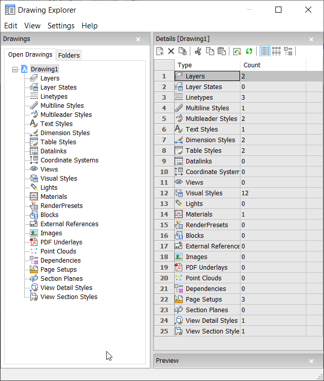 EXPLORER command - BricsCAD | Bricsys Help Center
