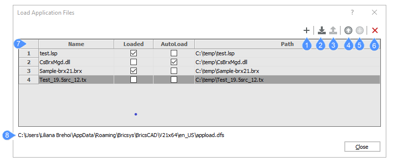 Load Application Files dialog box - BricsCAD | Bricsys Help Center